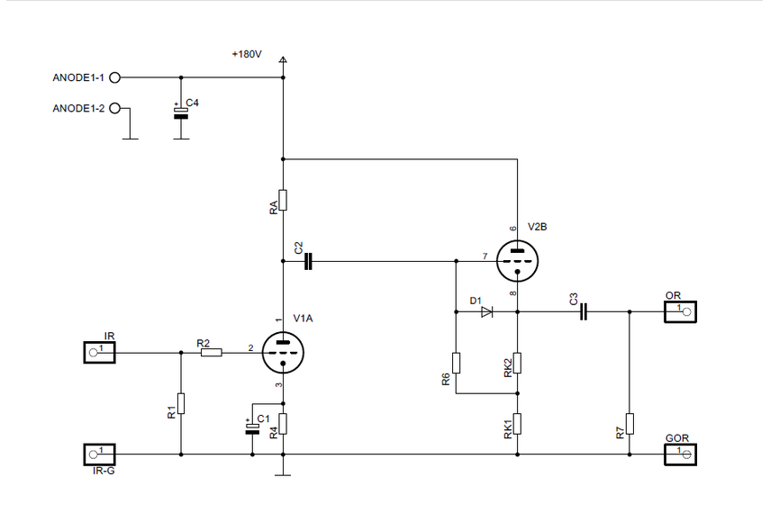 Universal PCB for tube preamp CCDA stage ECC88 from stereo24 on Tindie