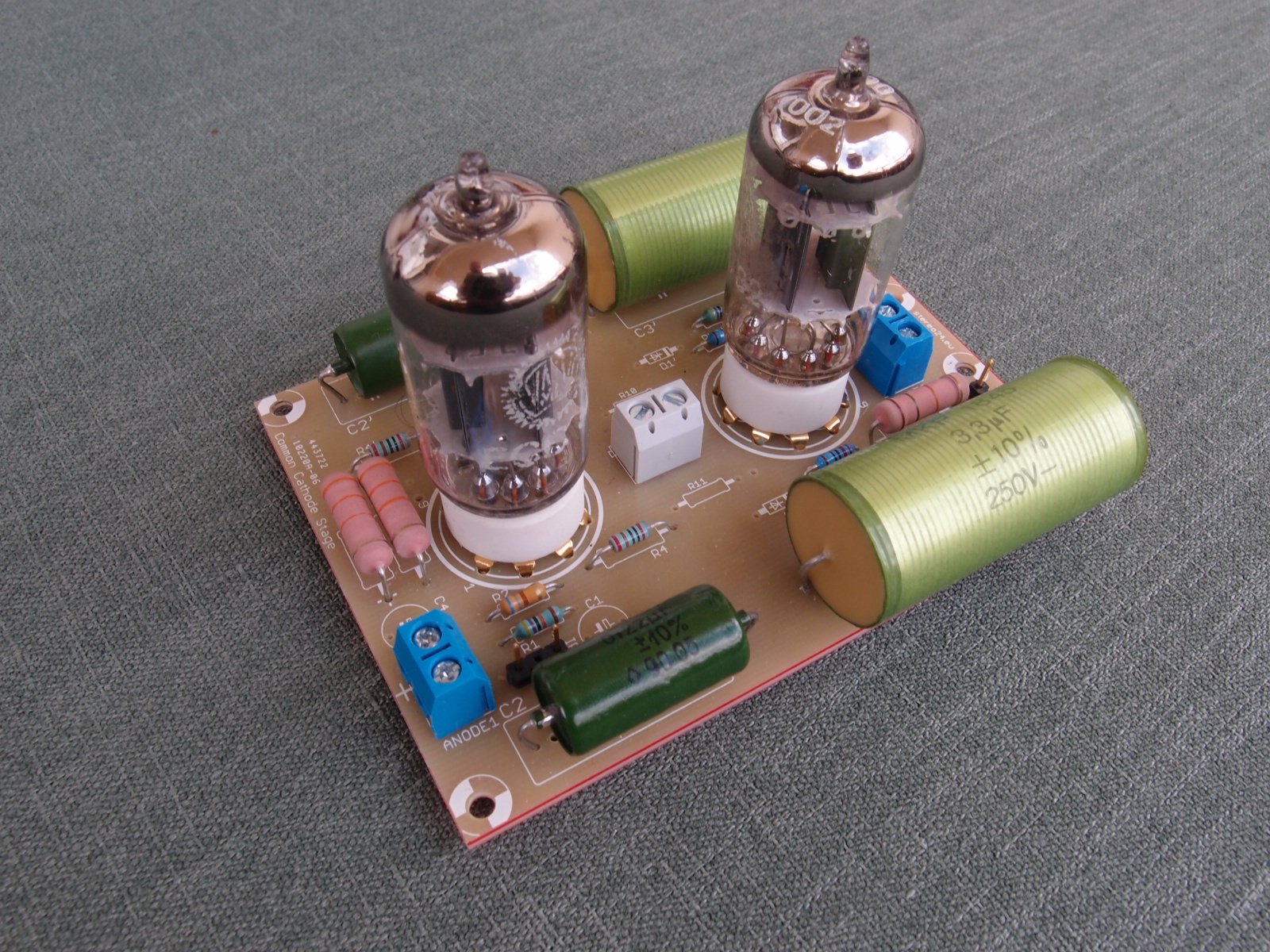 Universal PCB for tube preamp CCDA stage ECC88 from stereo24 on Tindie