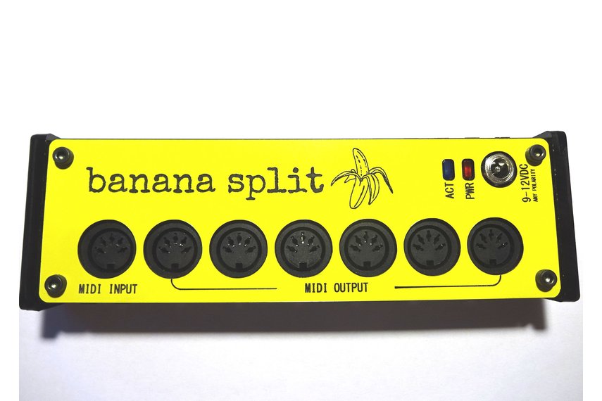 Banana Split - 6 Way Midi Splitter/Thru Box from hotchk155 on Tindie