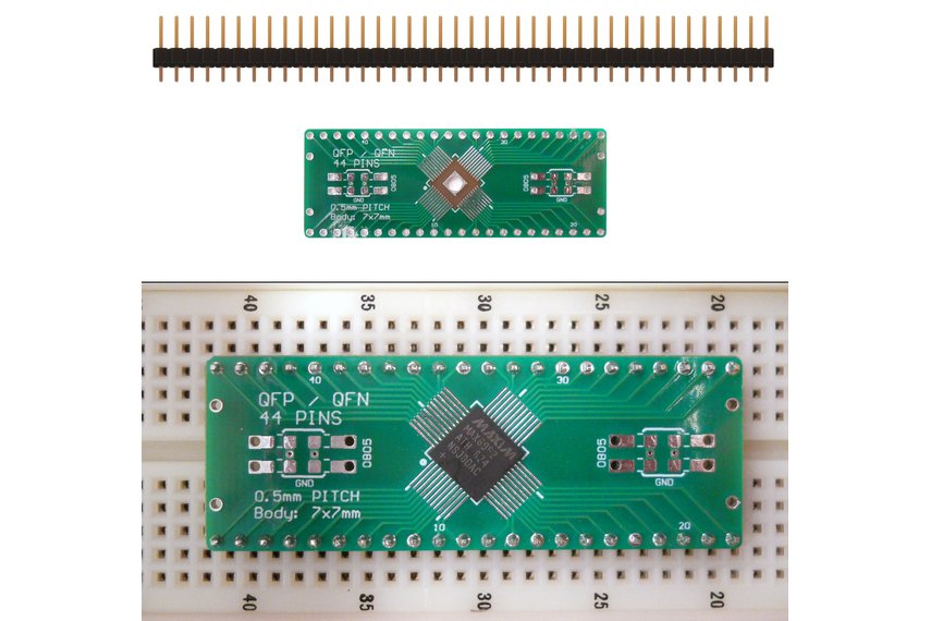SchmartBoard|ez 0.5mm Pitch 44 Pin QFP/QFN to DIP adapter from Schmart ...