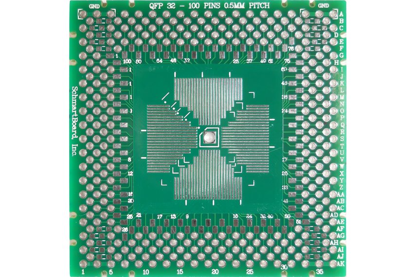 QFP 2"x 2" Grid EZ Version PCB (Choose your size!) from Schmart on Tindie