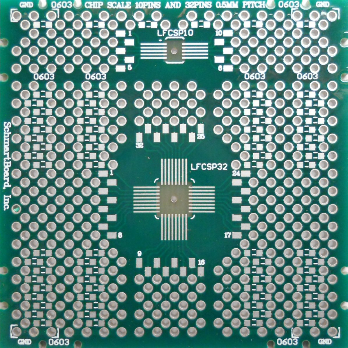 SchmartBoard|ez QFN 10-32 pins, .5mm Pitch PCB from Schmart on Tindie