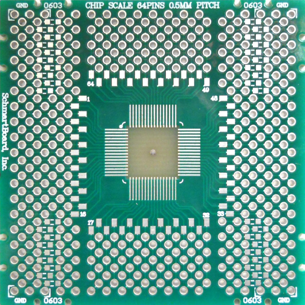 SchmartBoard|ez QFN/DFN 64 Pins 0.5mm Pitch PCB from Schmart on Tindie