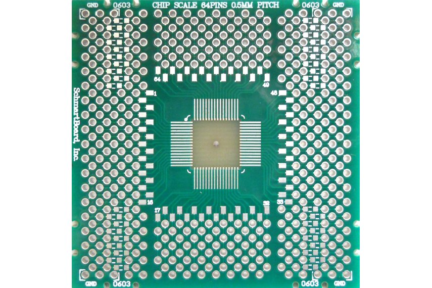 SchmartBoard|ez QFN/DFN 64 Pins 0.5mm Pitch PCB from Schmart on Tindie