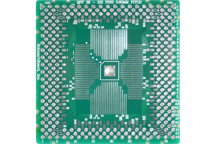 QFP 2"x 2" Grid EZ Version PCB (Choose your size!) from Schmart on Tindie