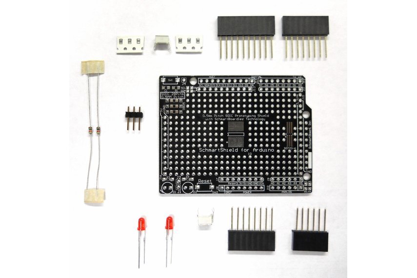 SOIC Surface Mount prototype kit (Arduino Uno) from Schmart on Tindie
