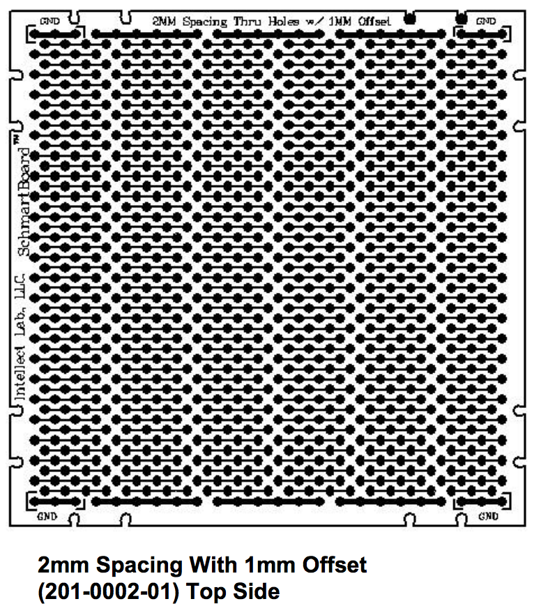 Schmartboard 2x2" Through Hole Offset Grid from Schmart on Tindie