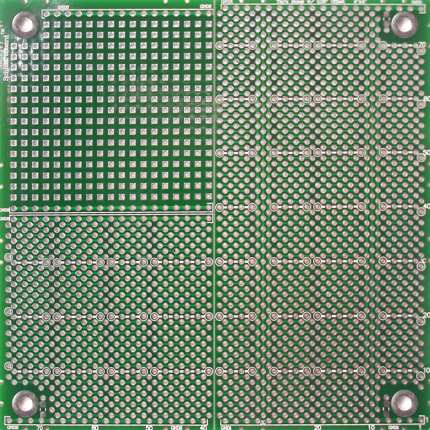 Schmartboard 4x4" Through Hole Offset Grid 0.1 pitch from Schmart on Tindie