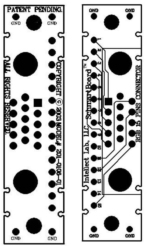 Through Hole RGB 15 Pins Connector 0.5" X 2" Grid from Schmart on Tindie