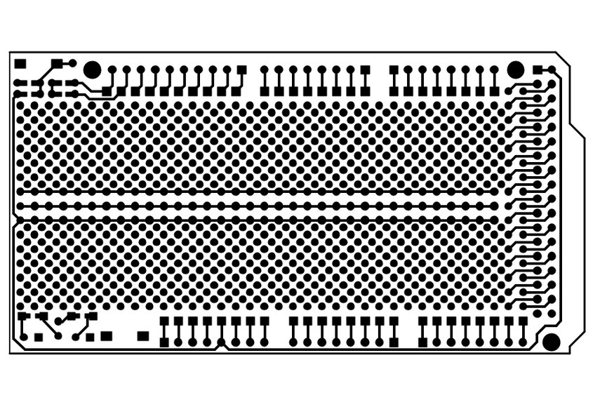 Through Hole Prototyping Shield for Arduino Mega from Schmart on Tindie