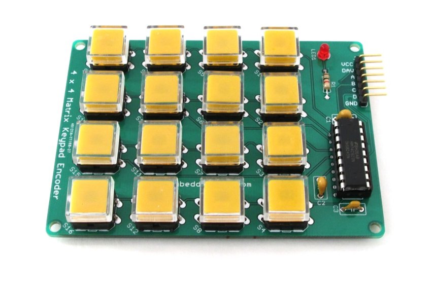Encoded matrix keypad (16-switch) from rajbex on Tindie