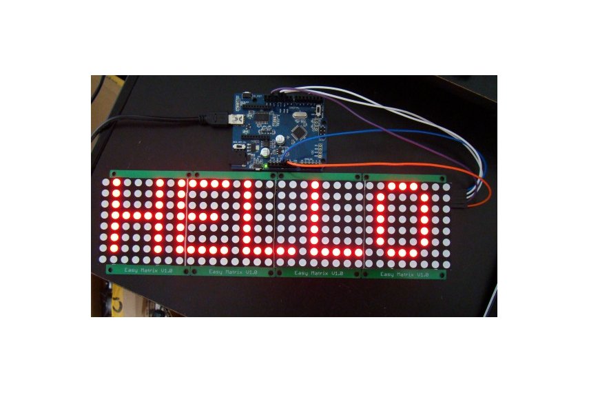 Easy Matrix: A cascadable LED matrix module (Kit) from rajbex on Tindie