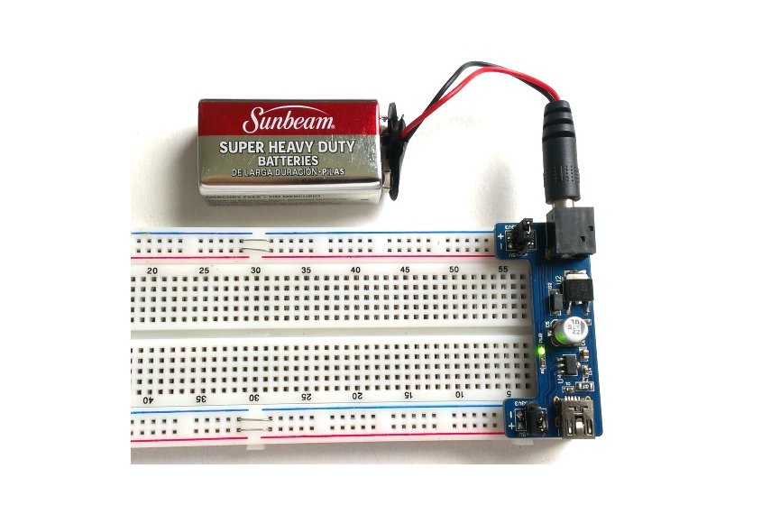 Dual output (5.0V/3.3V) breadboard power supply from rajbex on Tindie