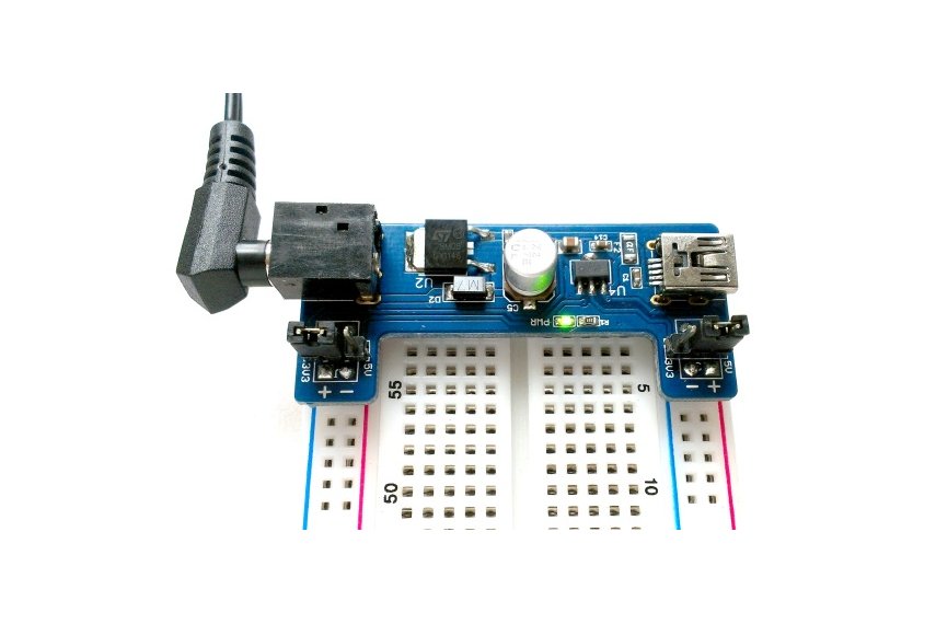 Dual output (5.0V/3.3V) breadboard power supply from rajbex on Tindie