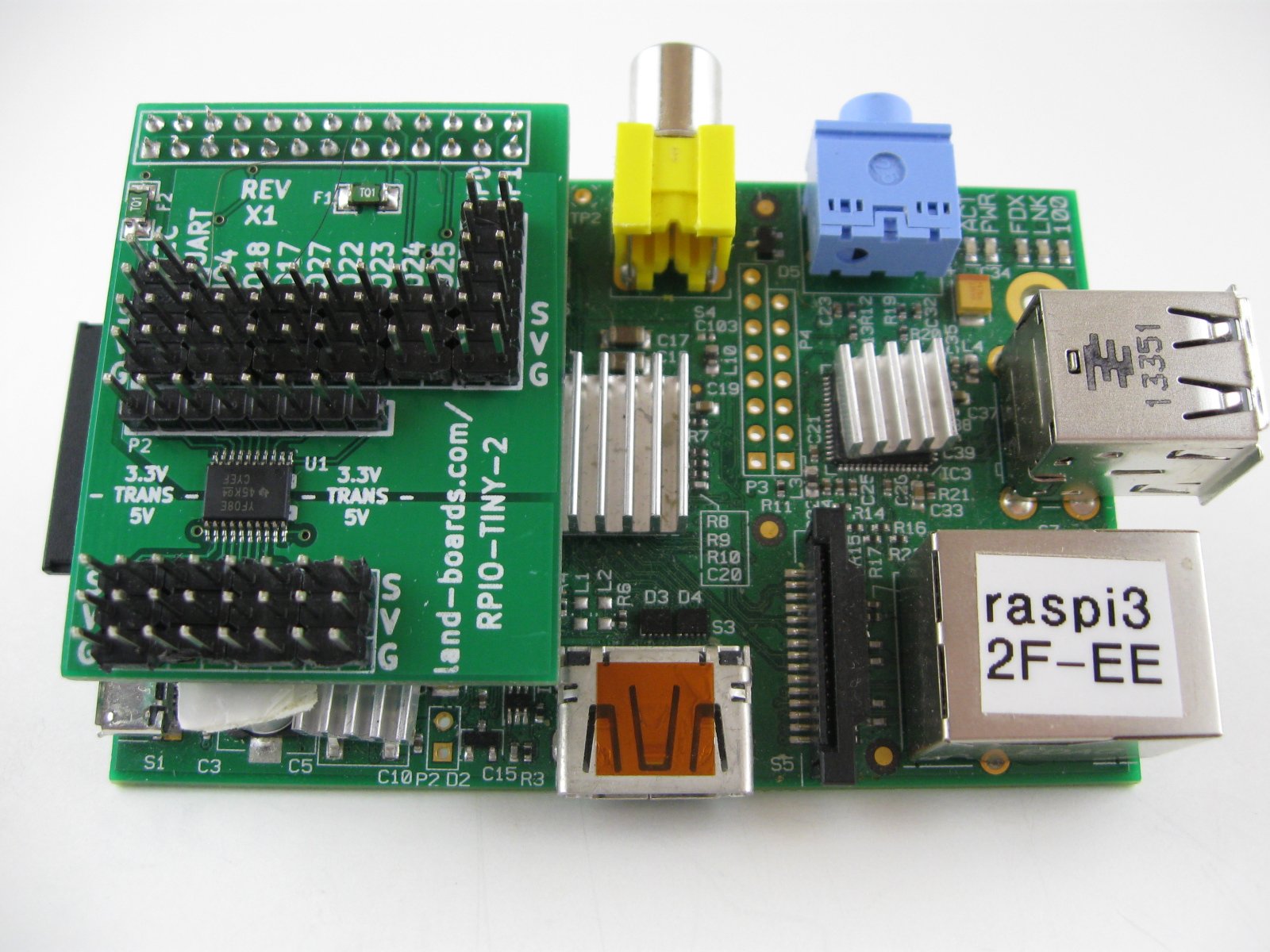 Raspberry Pi 5V Sensor Conn. Card (RPIO-TINY-2) from land_boards on Tindie