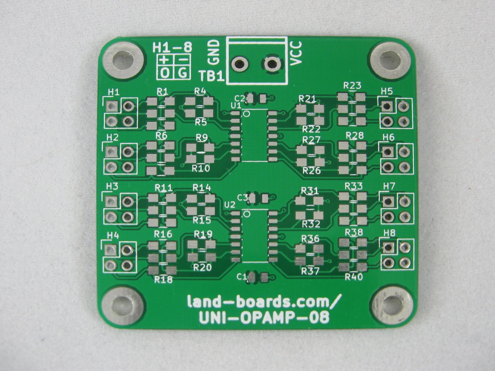 Universal Op Amp Card (UNI-OPAMP-08) from land_boards on Tindie
