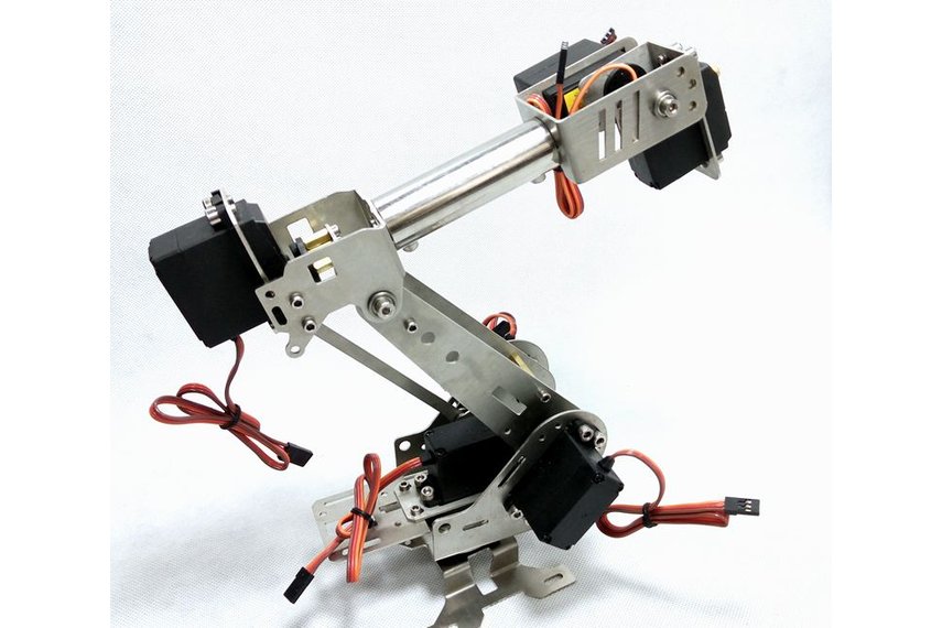 Stainless Steel 6 DoF Metal Robot Arm from Smaring on Tindie