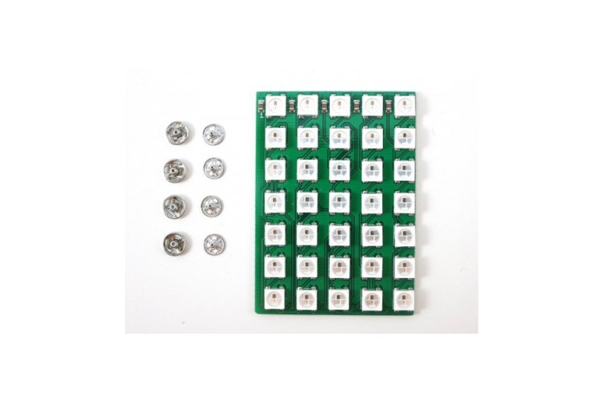 Chainable Color LED Matrix 5x7 (WS2812) from Rayshobby on Tindie