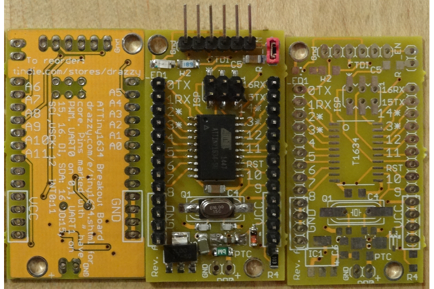 Attiny1634 Breakout W Serial Header Bare Board From Drazzy On Tindie