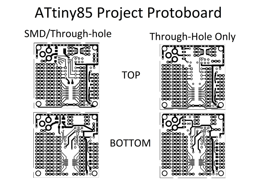 ATtiny85 Project Board from DrAzzy on Tindie