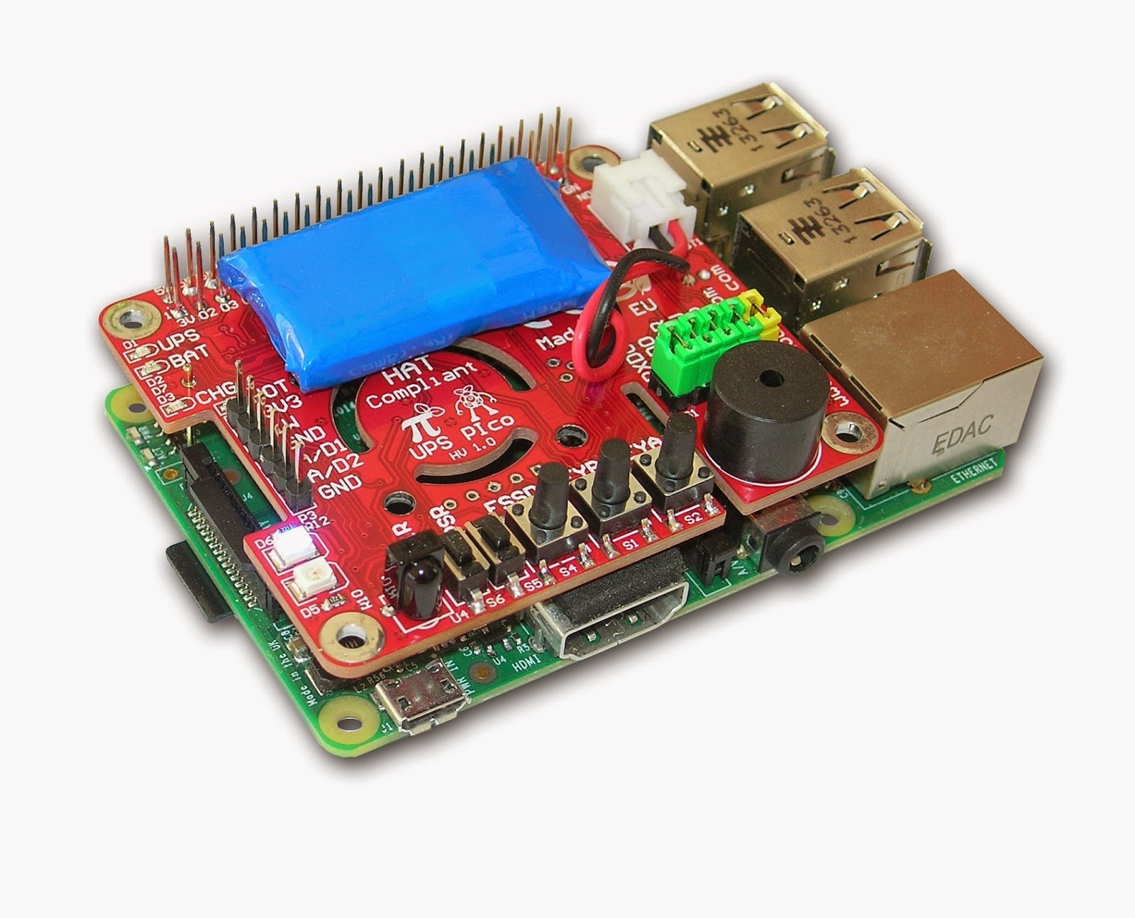 UPS PIco for Raspberry Pi from Takumi on Tindie