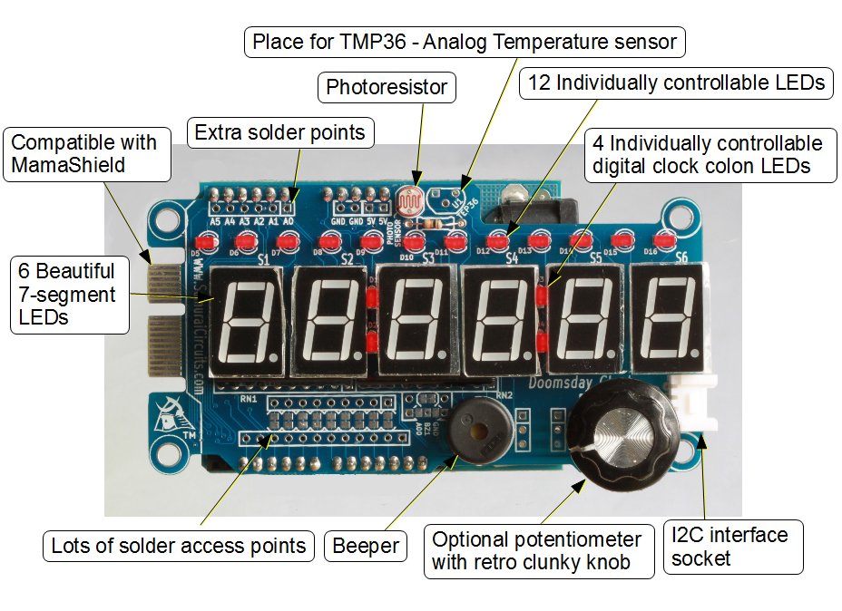 Doomsday Clock Shield Kit for Arduino from TullyG on Tindie