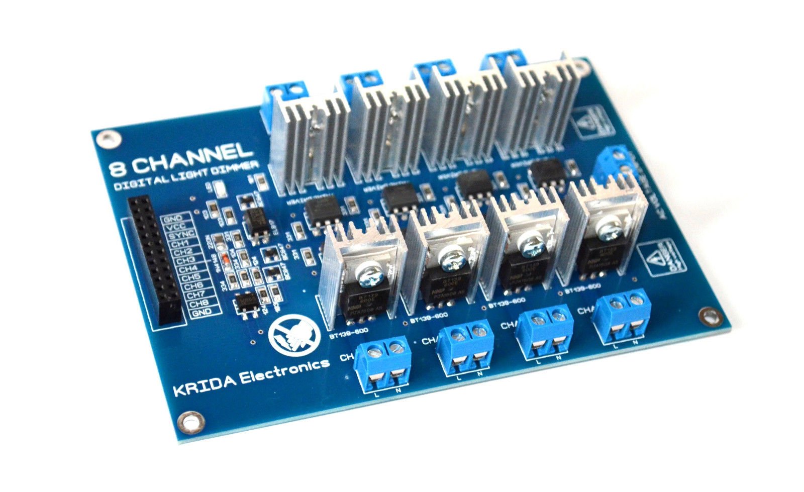 8ch Ac Led Light Dimmer Module Controller Board From Bugrovs2012 On Tindie