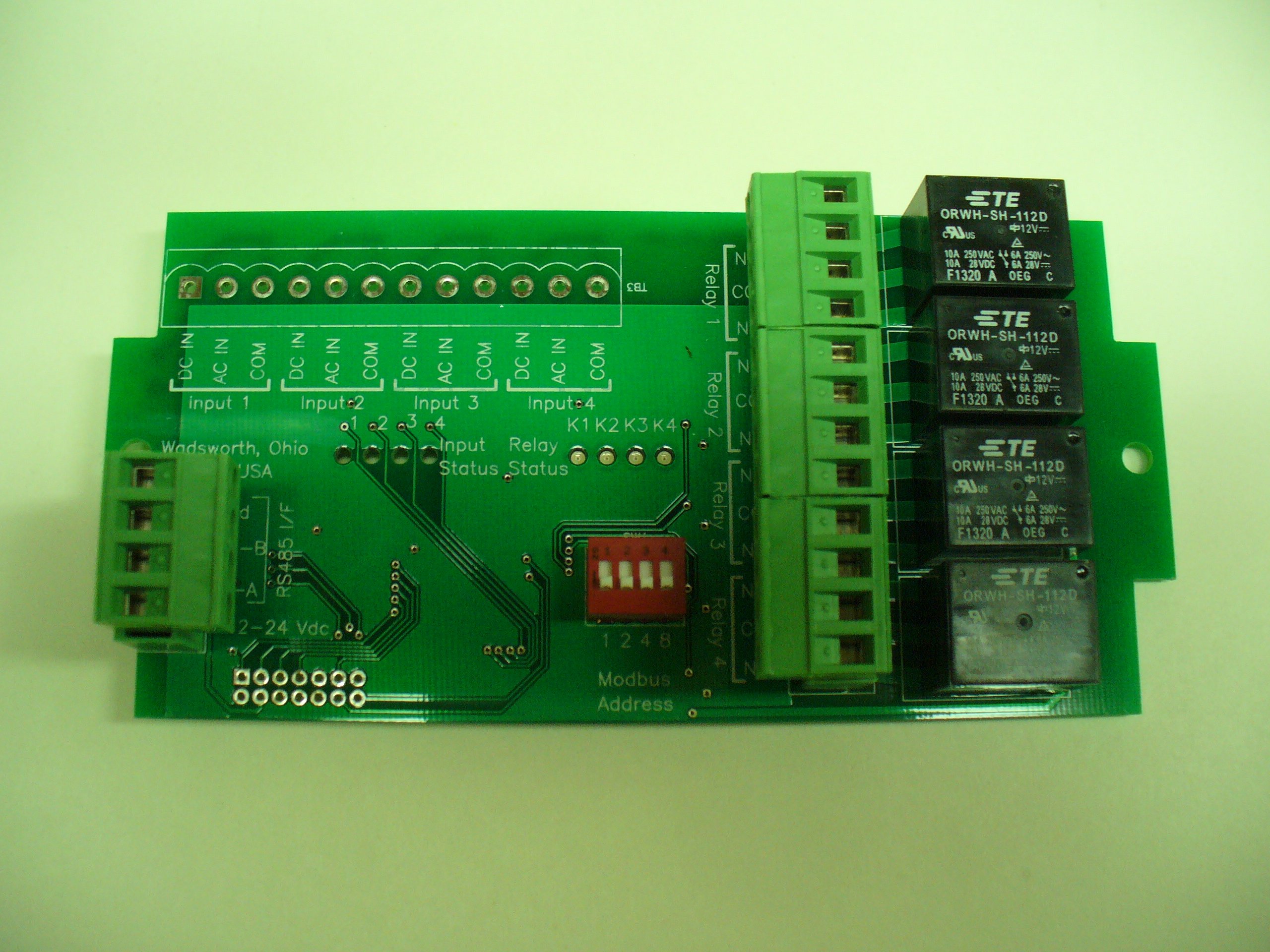 4 Relay Circuit Board with RS485 Modbus Interface from BobStevens01 on ...