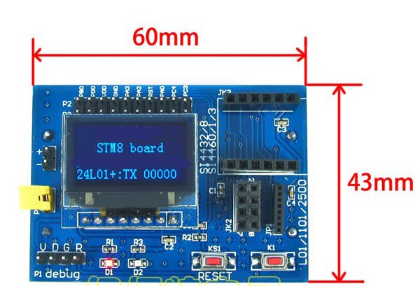 STM8 Development Board (for wireless modules) from exlene on Tindie