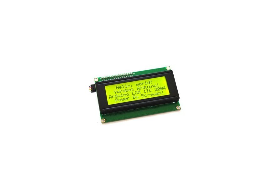5V Yellow-Green LCD Display (IIC/I2C 2004) from exlene on Tindie