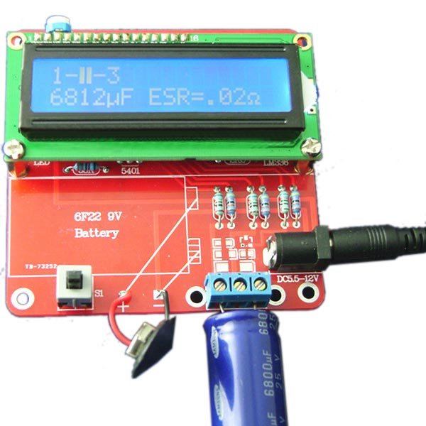 DIY Meter Tester Kit For Capacitance ESR Inductance Resistor NPN PNP ...