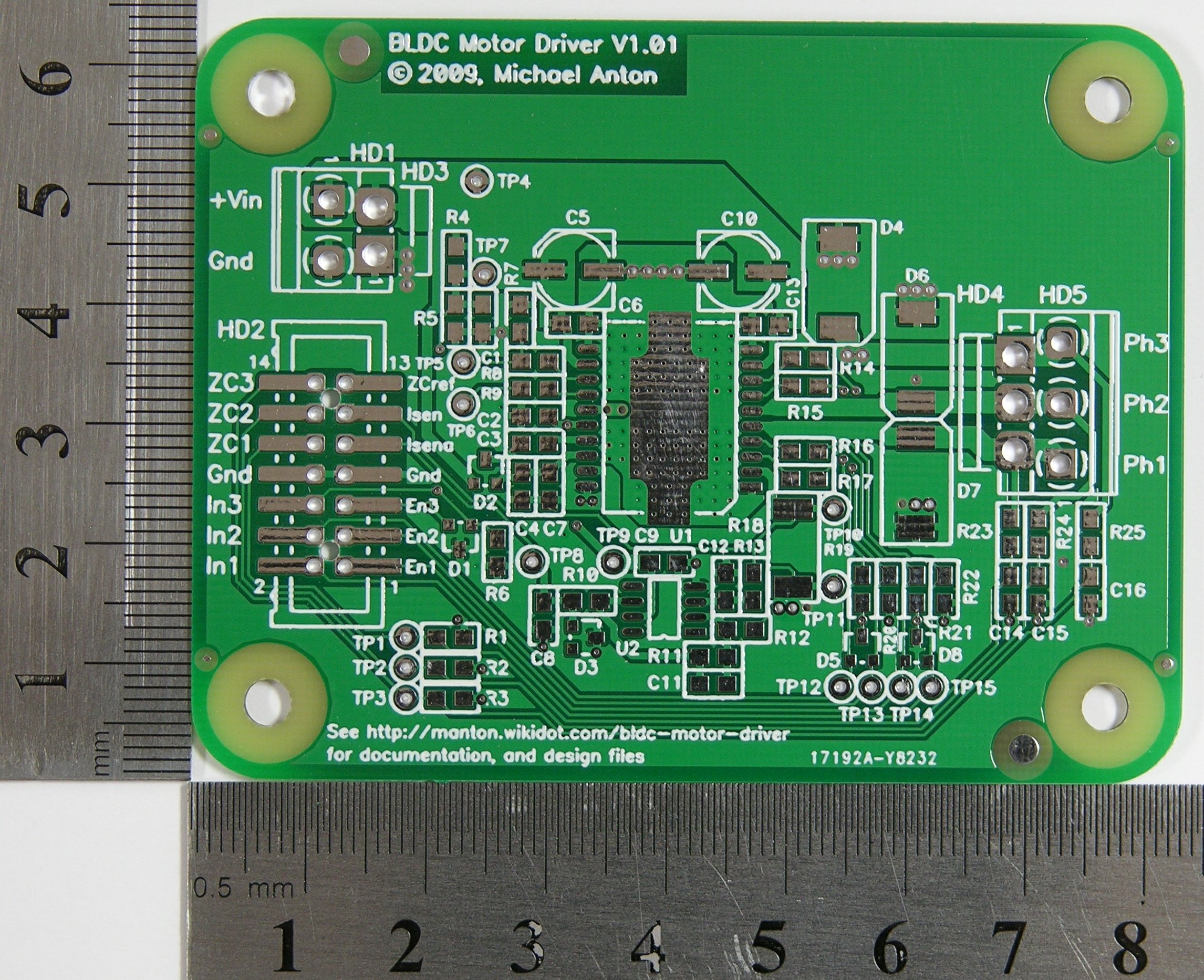 Brushless DC (BLDC) Motor Driver PCB from manton on Tindie