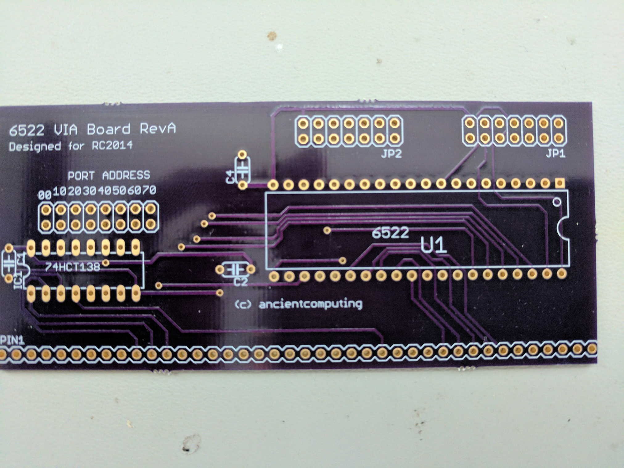 6522 VIA Board for RC2014 from ancientcomputing on Tindie