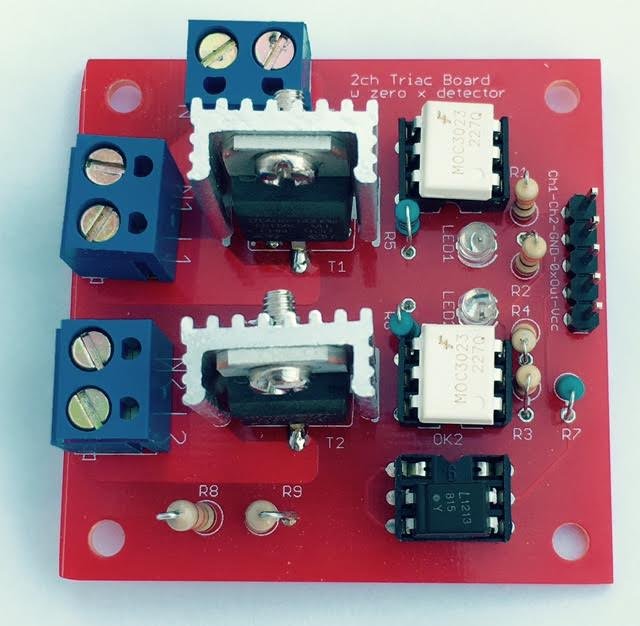 2 Ch Triac Board W Zero Crossing Detector Pcb From Robg On Tindie