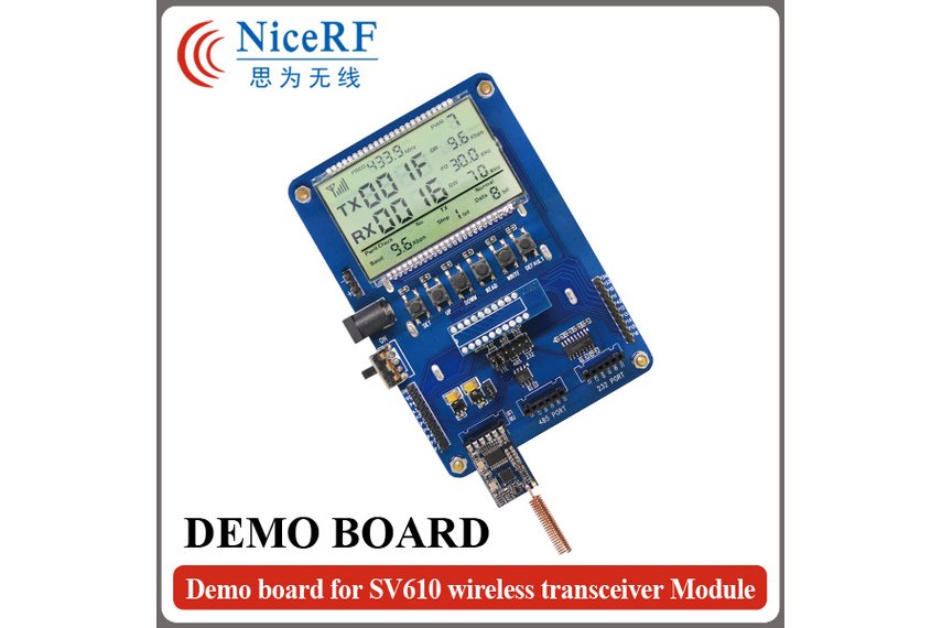 DEMO Board for SV Series Wireless RF Module from NiceRF on Tindie