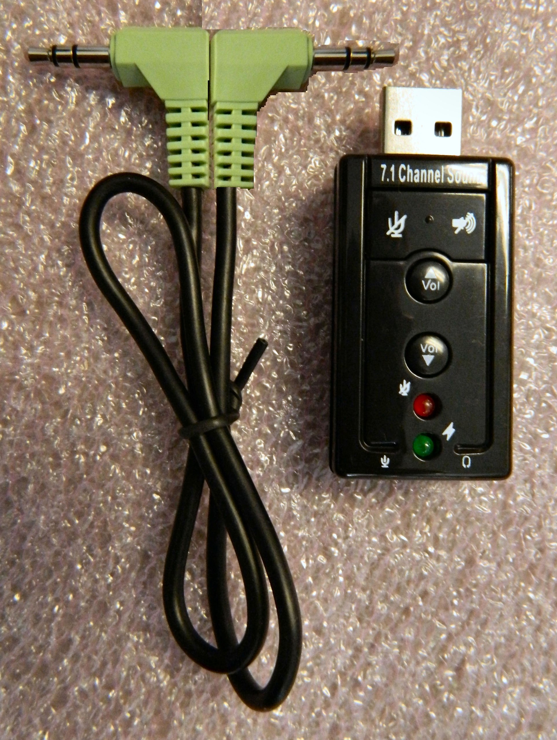 USB 7.1 Channel Sound Adapter with 3.5mm cable from cracat on Tindie