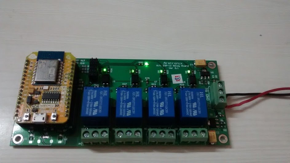 Node Mcu Esp8266 Wifi Board With 4 Relay For Iot From Armtronix On Tindie
