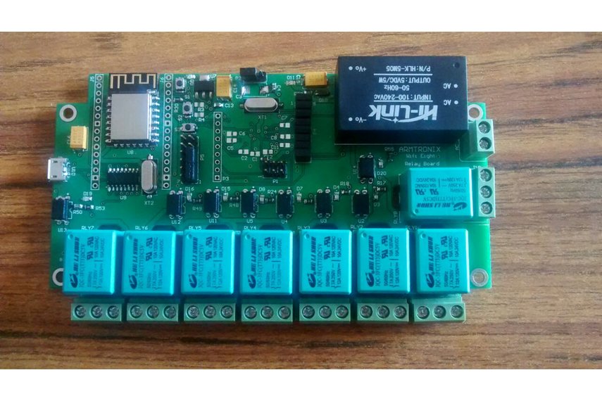 Node Mcu Esp8266 Wifi Board With 8 Relay For Iot From Armtronix On Tindie